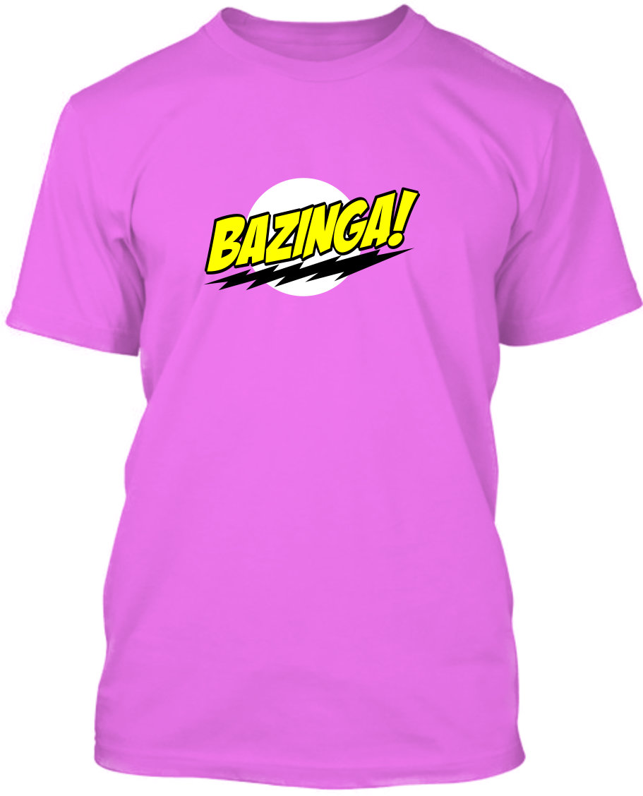 BAZINGA- T Shirts , Sheldon , The big bang theory , Geek , retro ...