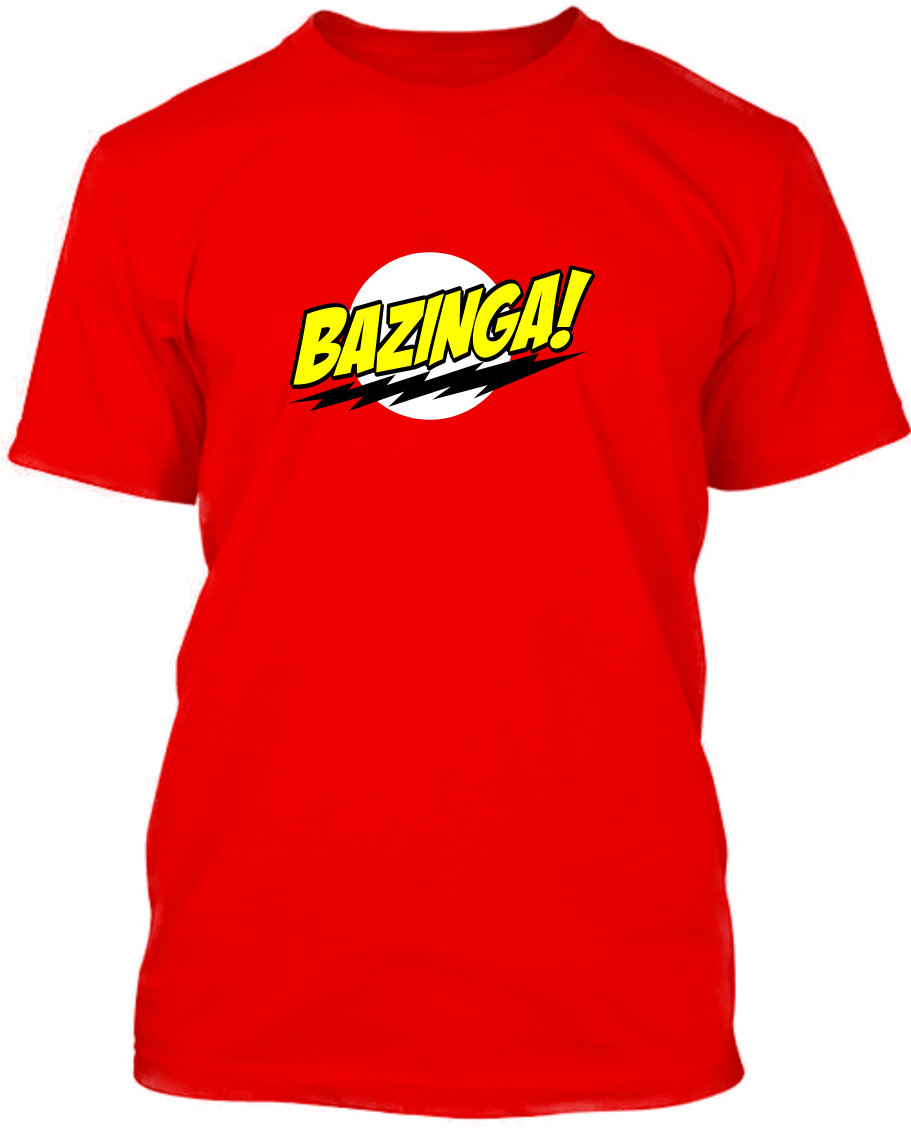 BAZINGA- T Shirts , Sheldon , The big bang theory , Geek , retro ...