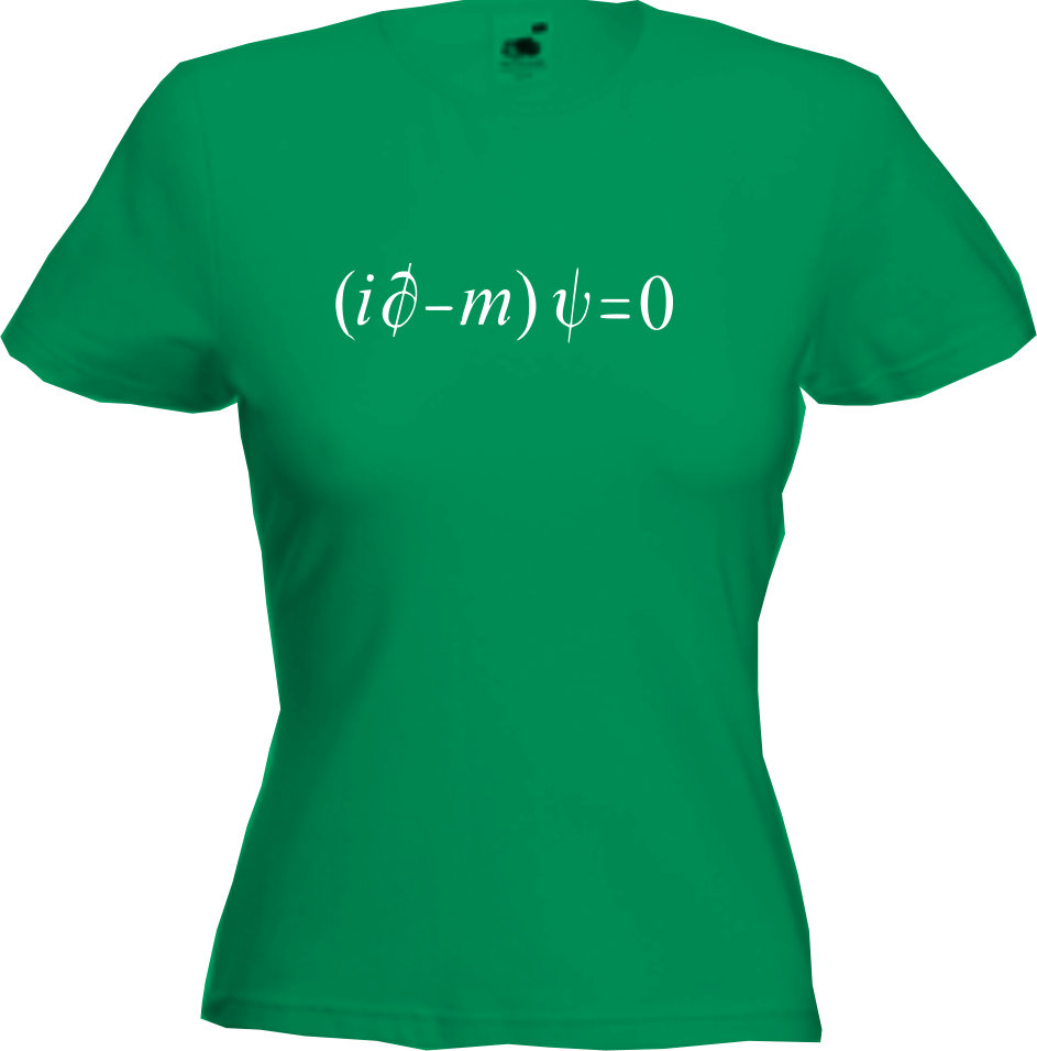 DIRAC EQUATION- T Shirt, Physics , Anti-matter , Hadron Collider ...