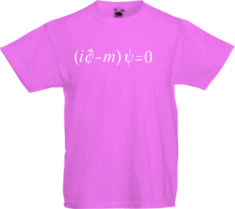 DIRAC EQUATION- T Shirt, Physics , Anti-matter , Hadron Collider ...