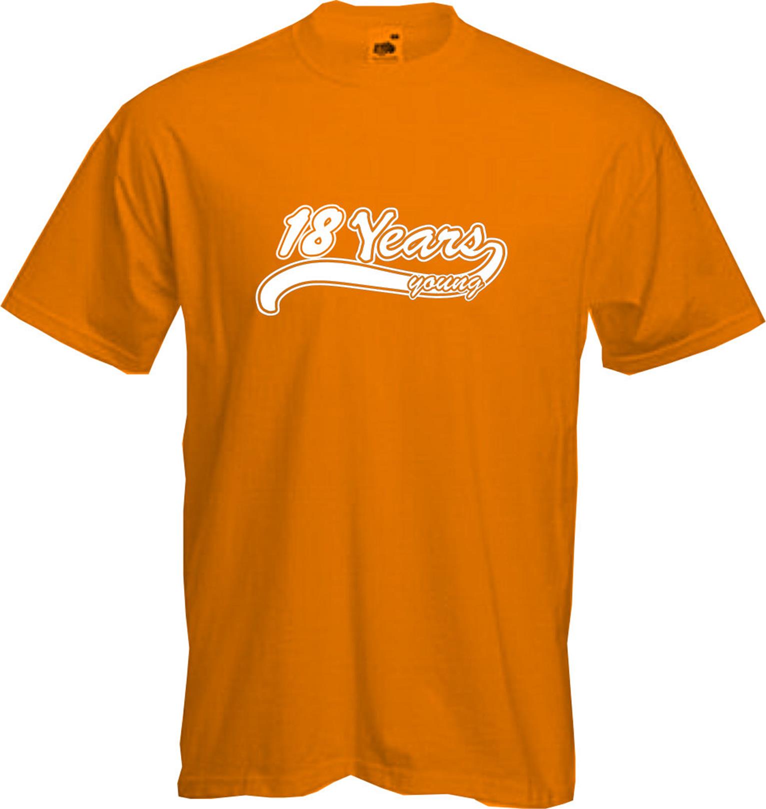 18 YEARS YOUNG, 18th BIRTHDAY T Shirt, Present, Gift, Fun, Cool ...