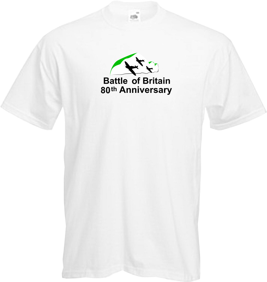 T-SHIRT BATTLE OF BRITAIN 80TH ANNIVERSARY, RAF, SPITFIRE, BLITZ ...