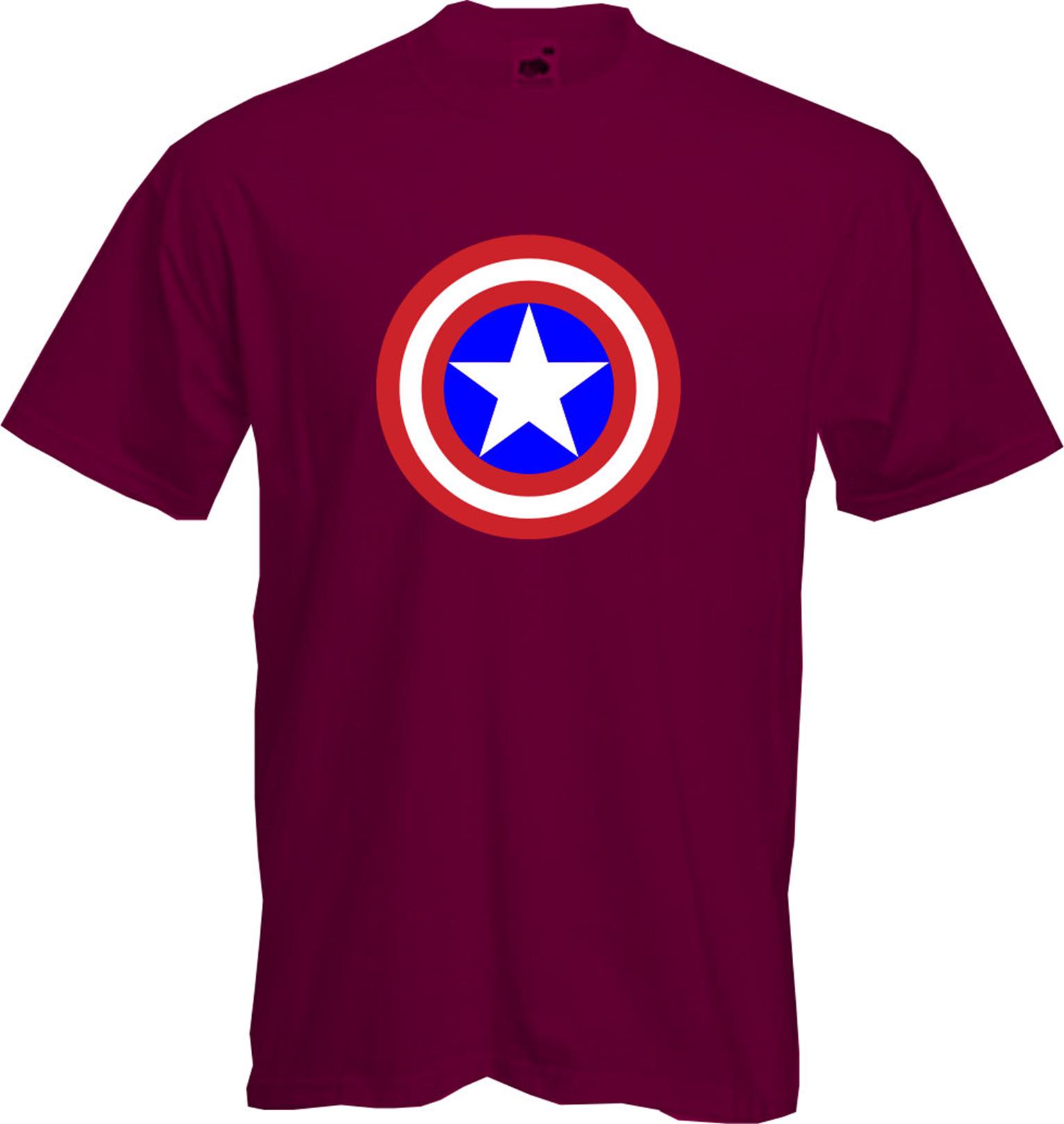 CAPTAIN AMERICA SHIELD - T Shirt, Superhero, Comic, Sheldon, Cool ...
