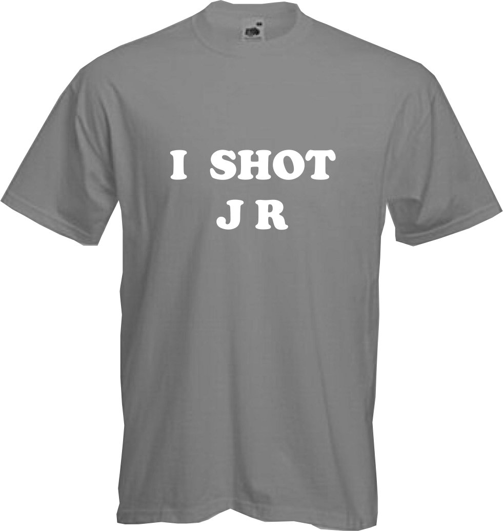 I SHOT JR- T Shirt, Dallas, Retro, 80's. Fancy Dress, Fun, Cool ...