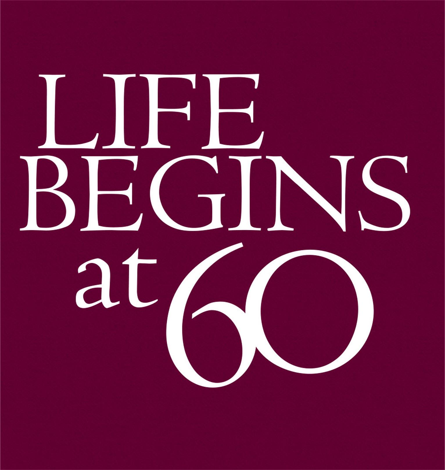 LIFE BEGINS AT 60 - T Shirt, 60th BIRTHDAY, Fun, Present, Gift, Quality ...