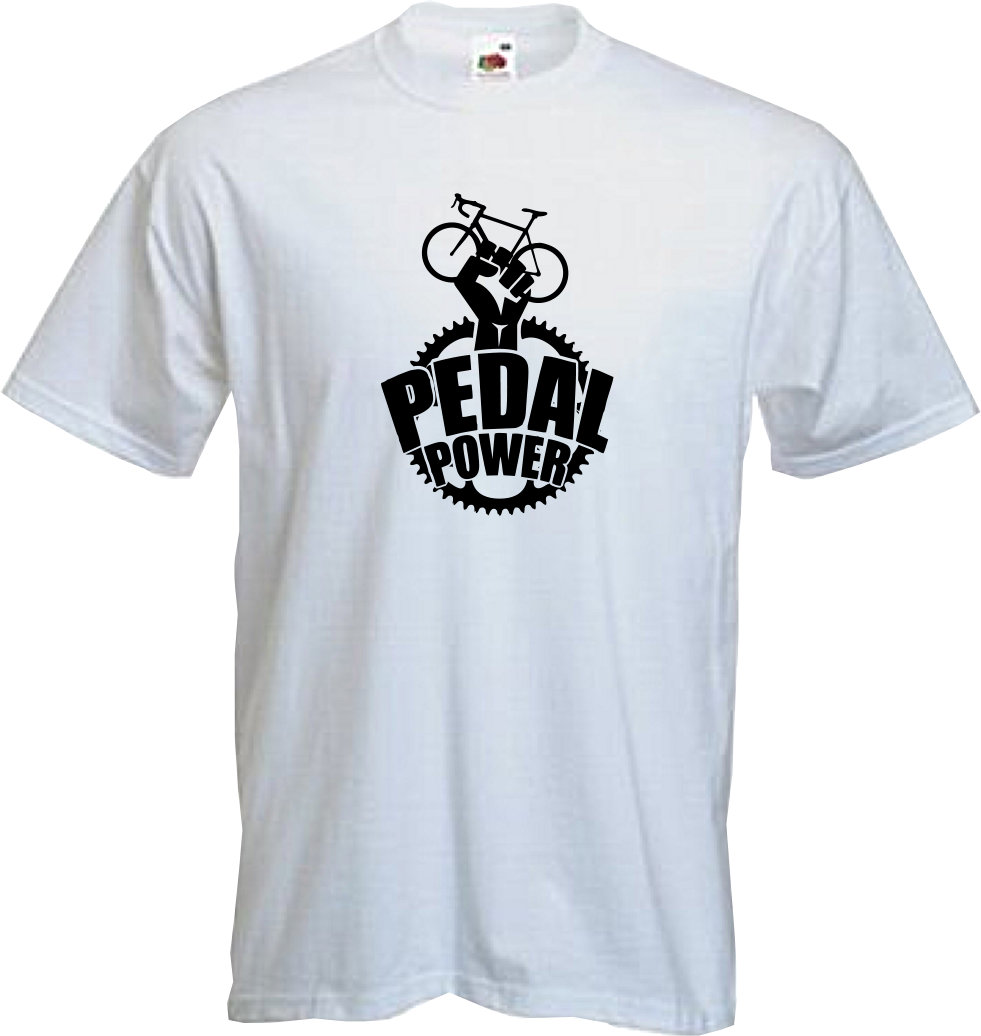 PEDAL POWER - T Shirt, Cycling, Bikes, Hobbym Energy, Strong, Fit ...